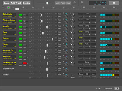 Multi-track DAW supports Audio Unit