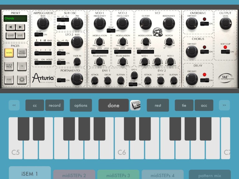 Midisteps MIDI Sequencer Supports AU Audio Units