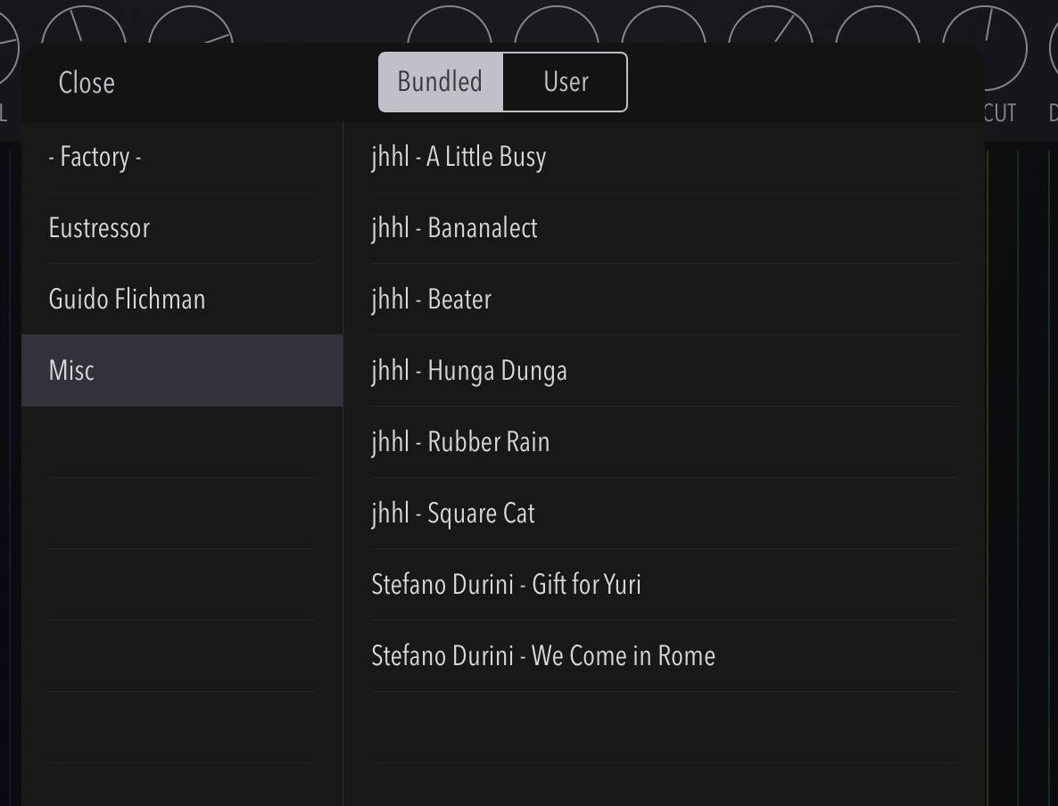 Yuri Turov Shoom iPad Factory Presets